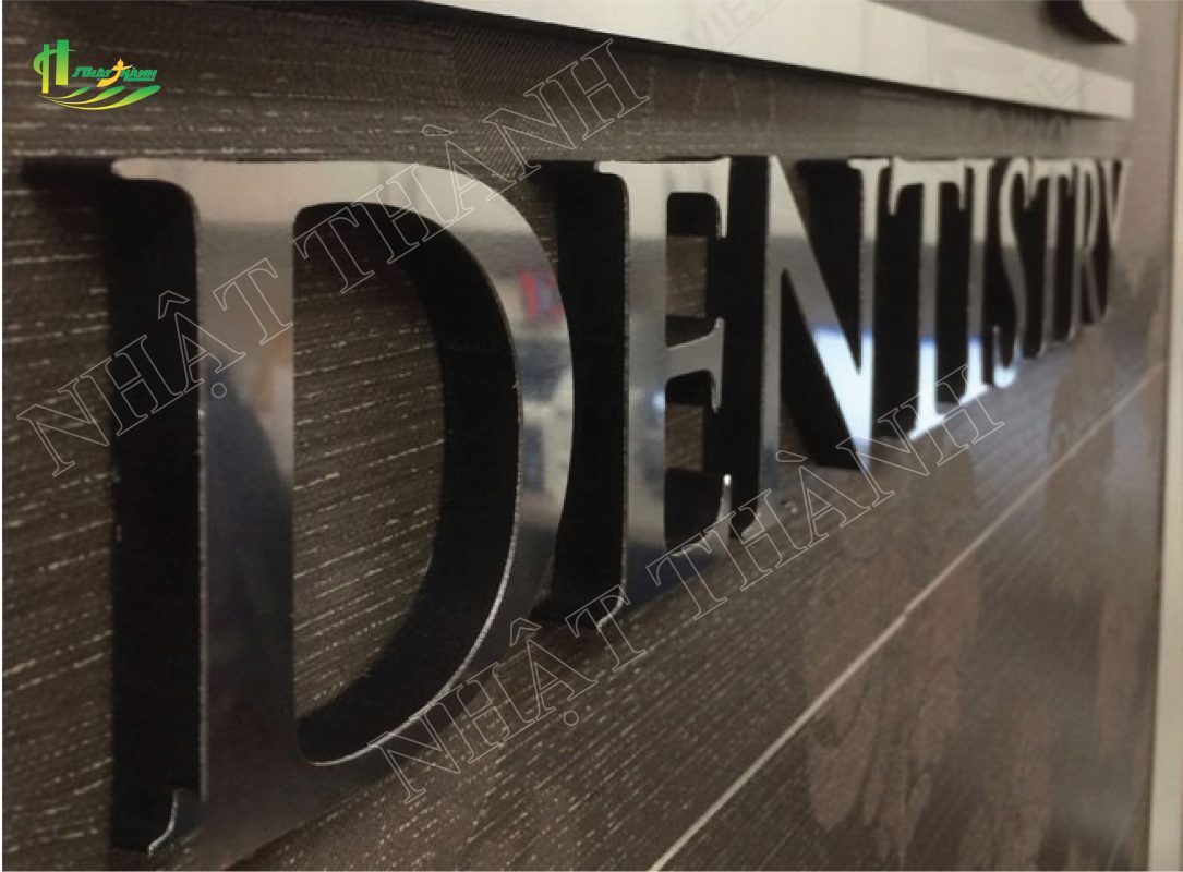 Chữ inox Đen - Quảng Cáo Nhật Thành